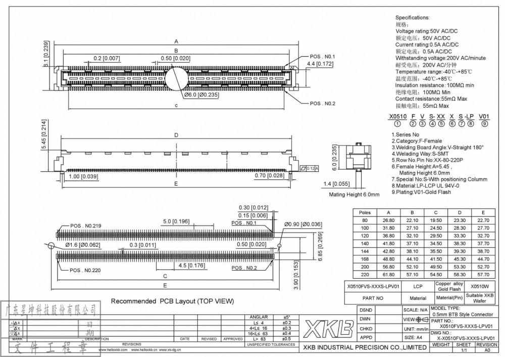 X0510FVS-144AS-LPV01 technical drawing page 1