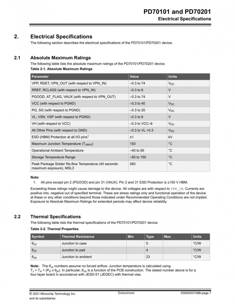 PD70201 technical document page 7