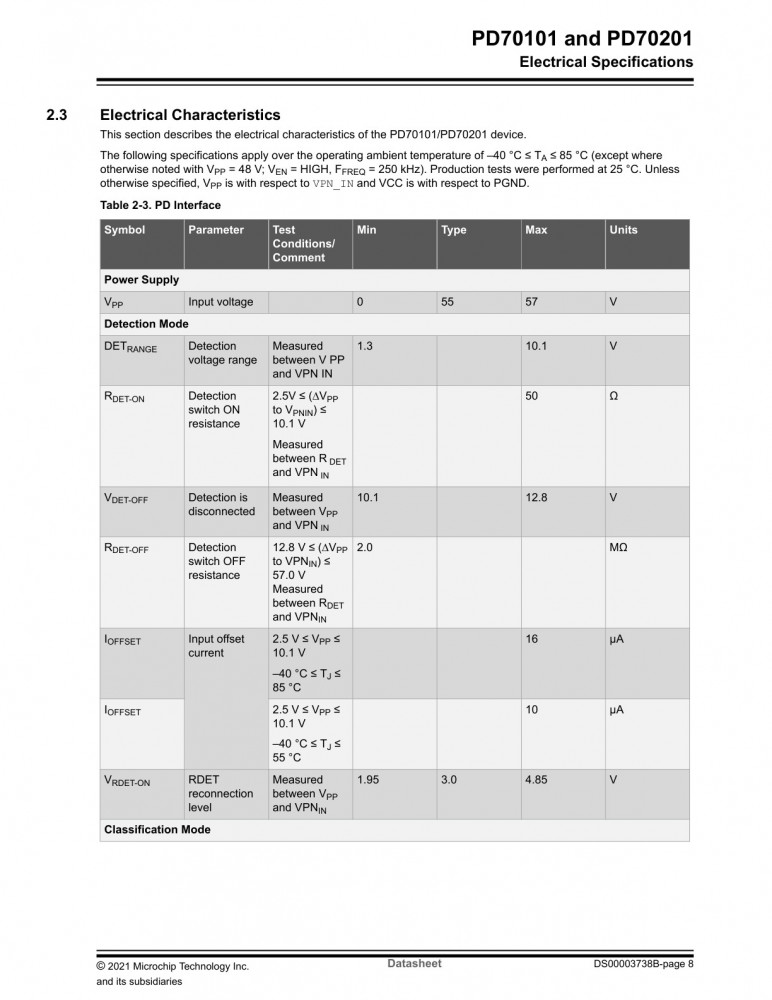 PD70201 technical document page 8