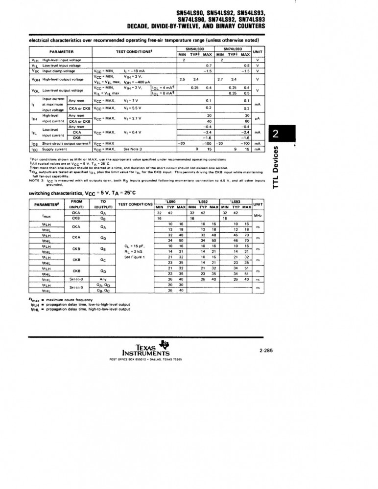 54LS92 datasheet page 10