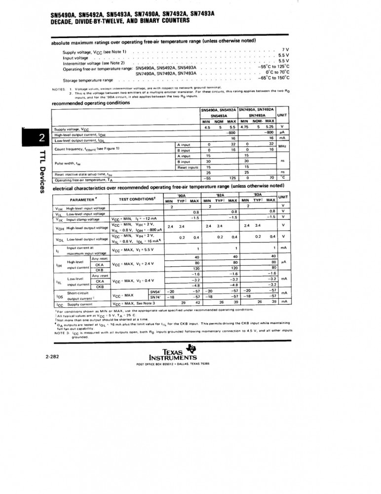 54LS92 datasheet page 7