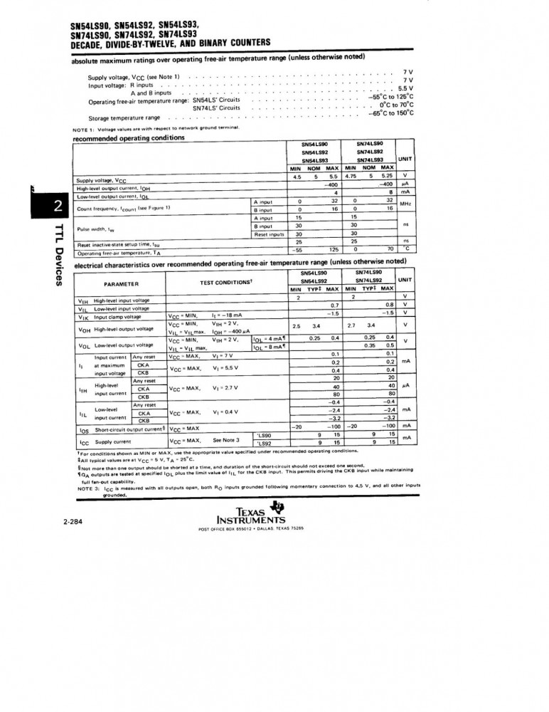 54LS92 datasheet page 9