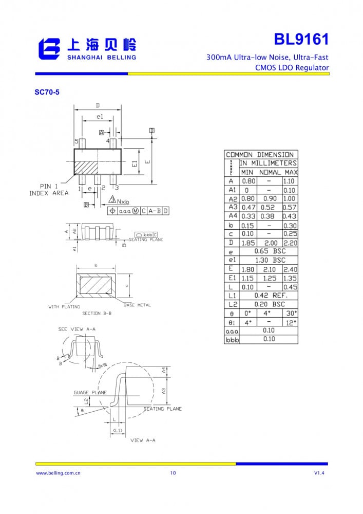 BL9161 datasheet page 10