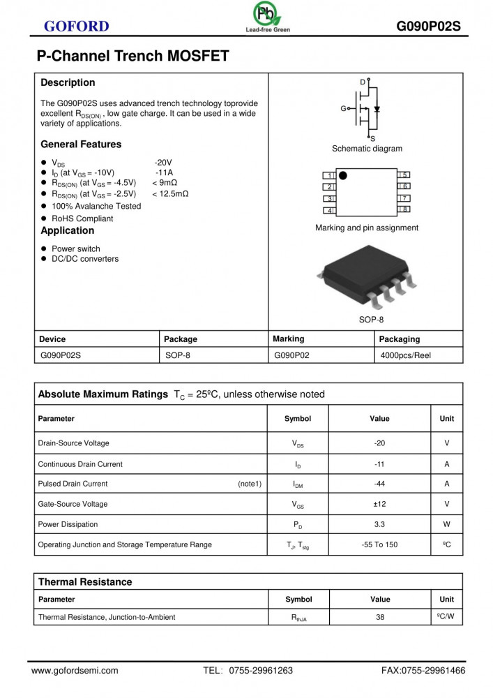 G090P02S datasheet page 1