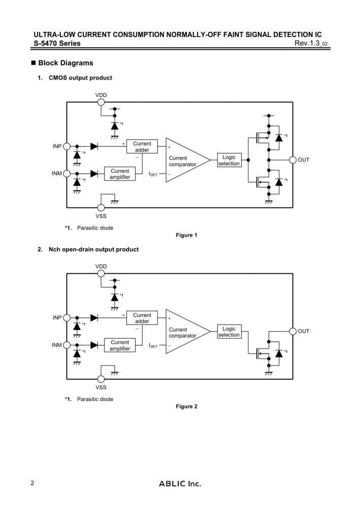 S-5470 Series datasheet page 2