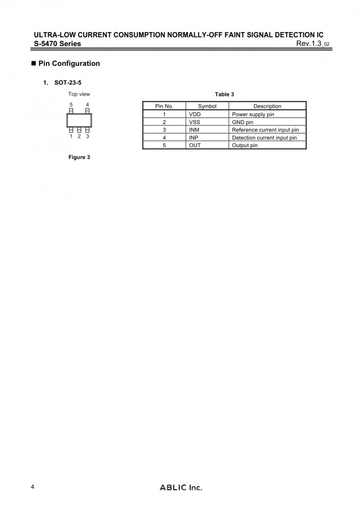 S-5470 Series datasheet page 4