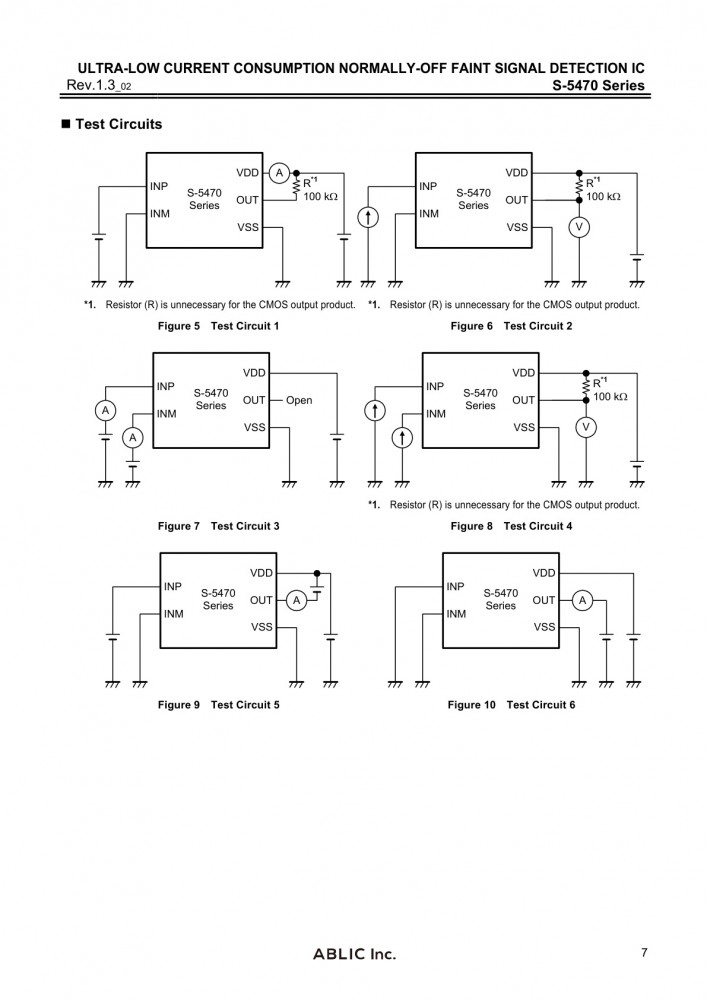 S-5470 Series datasheet page 7
