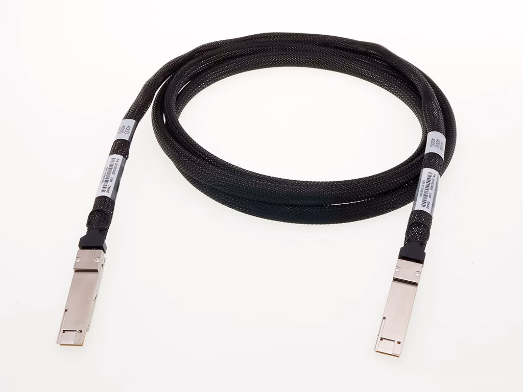 QSFP-DD-to-QSFP-DD Passive Cable Assembly, 56 Gbps, 28 AWG, 1.25m Length