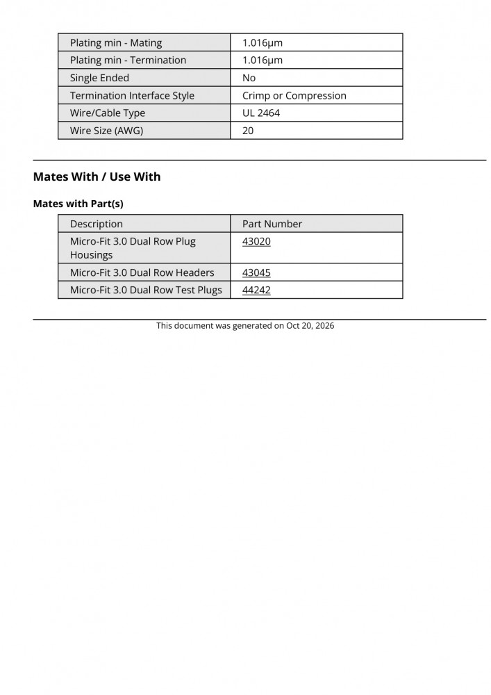 MOLEX 2451320620 technical document image 3