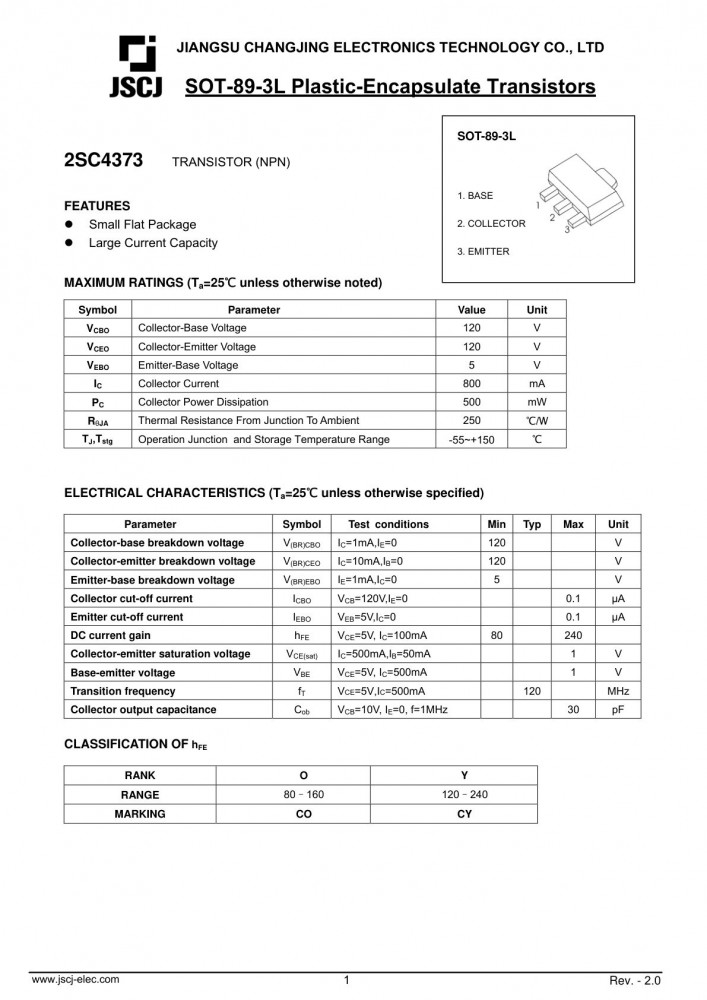 2SC4373 datasheet page 1