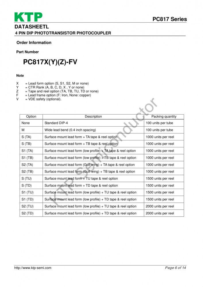 PC817 datasheet page 6