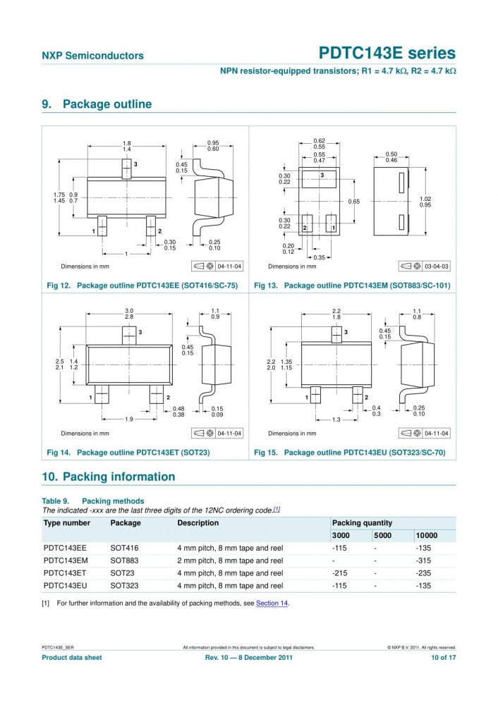 PDTC143ET datasheet page 10