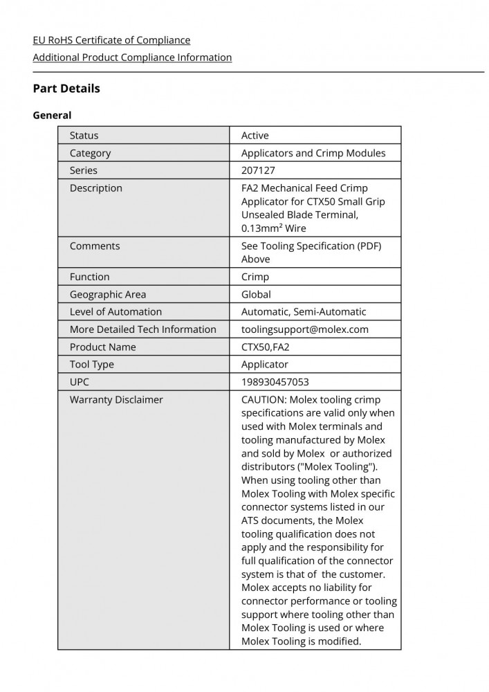 Molex 638085100 tooling document preview, page 2