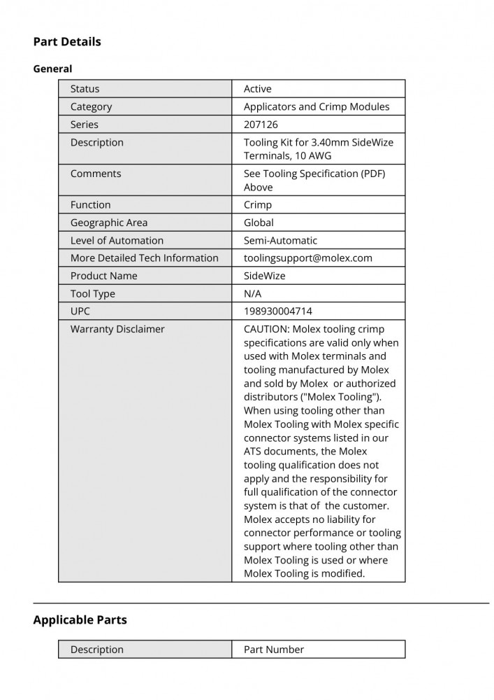 Tooling document preview, page 2