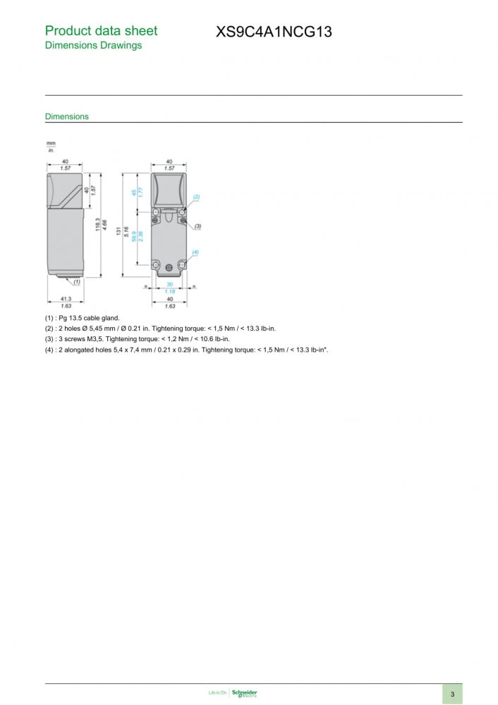 XS9C4A1NCG13 technical document page 3