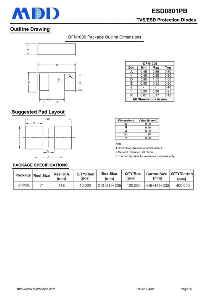 ESD0801PB datasheet page 4