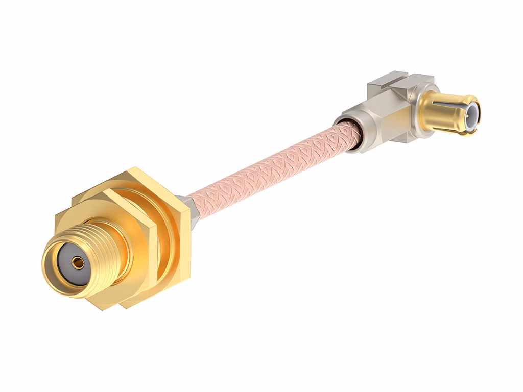 FAKRA SMB Straight Plug Keying Code Z Water Blue to FAKRA SMB Straight Plug Keying Code Z Water Blue on RG-316 Cable, 3000.00mm Length, 50 Ohms