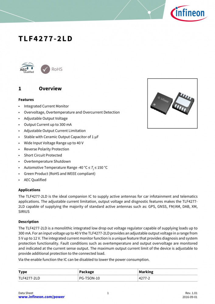 TLF4277-2LD datasheet page 1