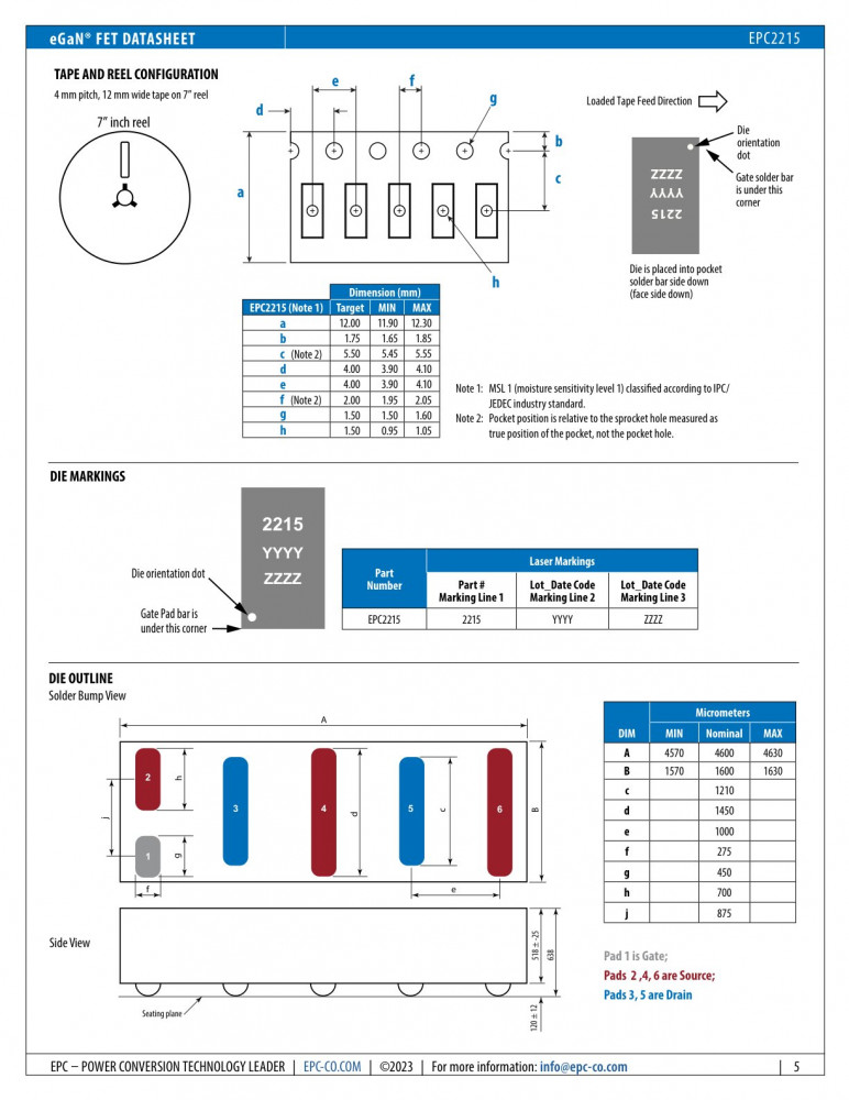 EPC2215 datasheet page 5