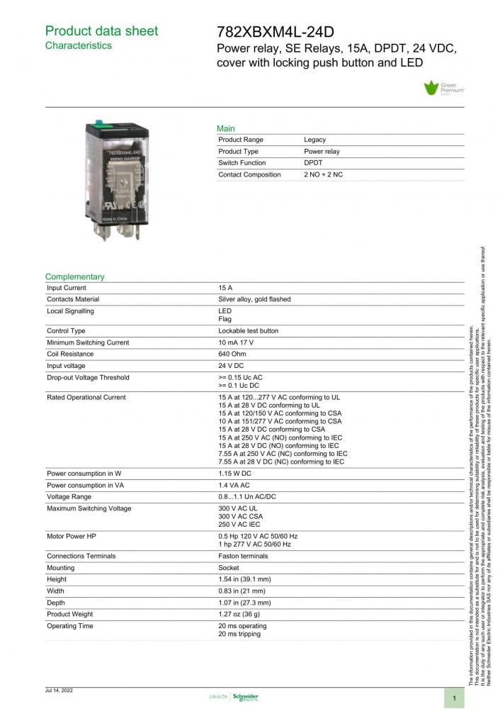 782XBXM4L24D technical document page 1
