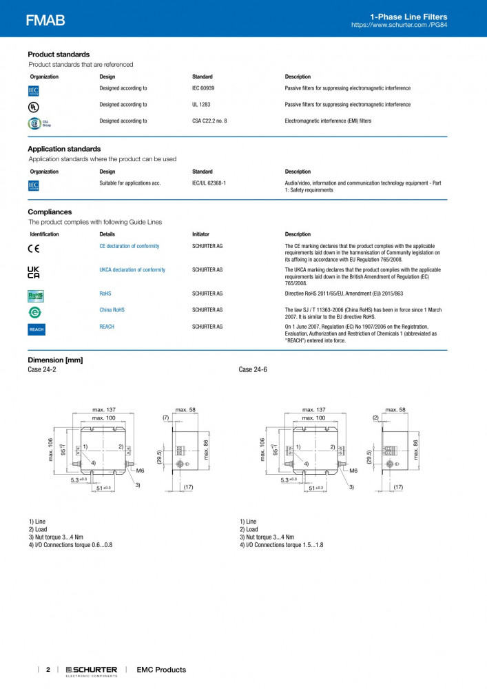 SCHURTER 5500.2067 technical document page 2