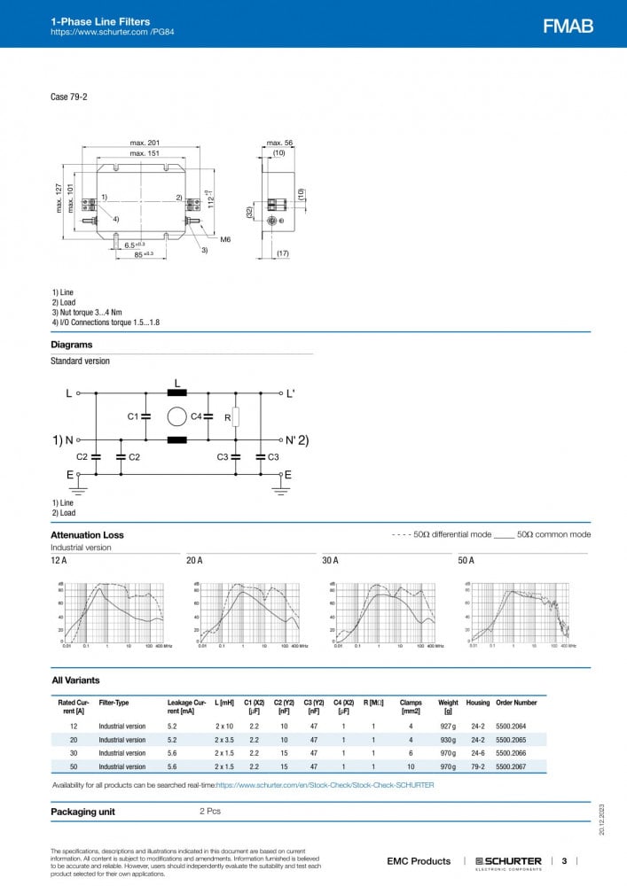 SCHURTER 5500.2067 technical document page 3