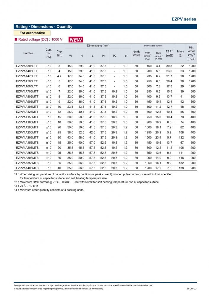EZPV datasheet page 10