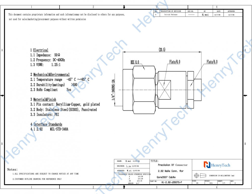 HL-2.92-J3507G-F technical document preview