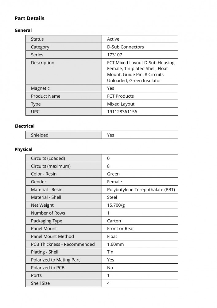 Technical document page 2 for product reference