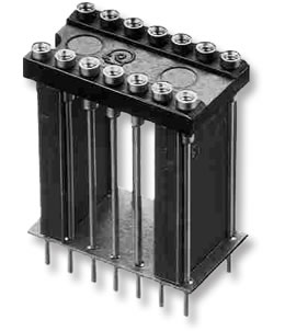 Elevated Display DIP Socket with Bifurcated Contacts – Series 8XXX