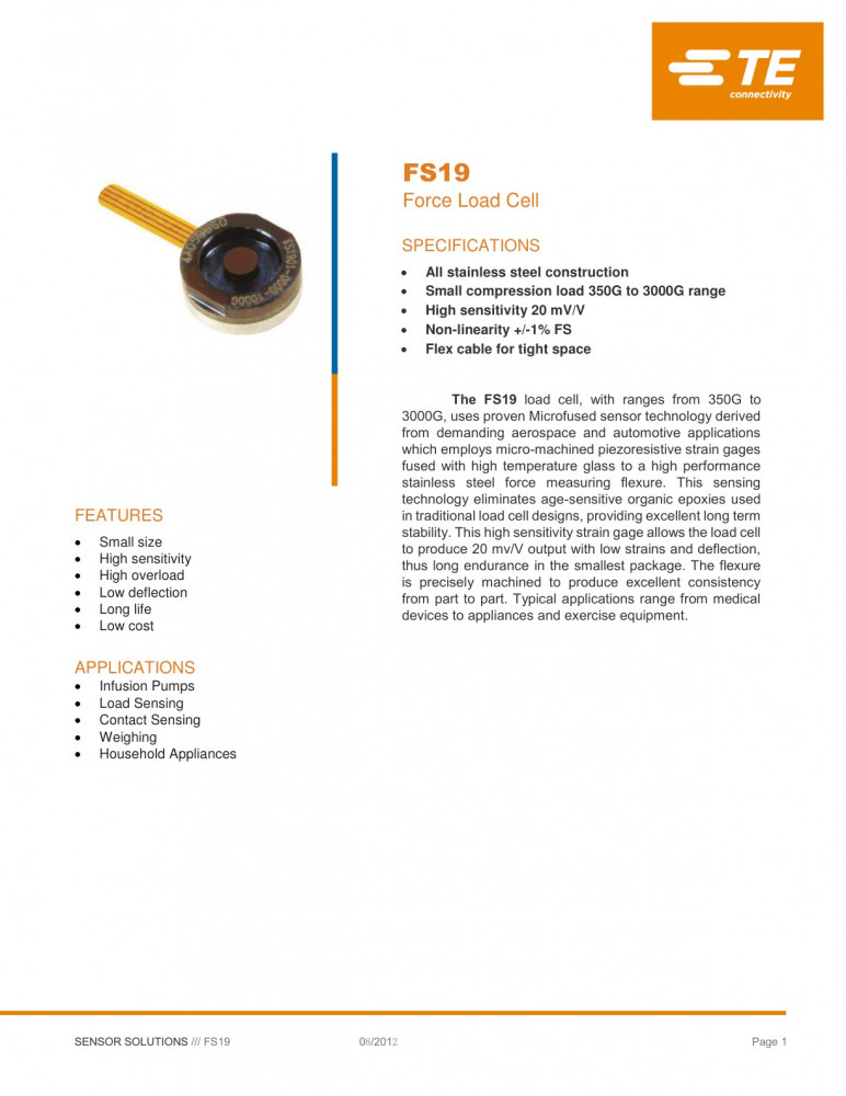 FS1901 datasheet page 1