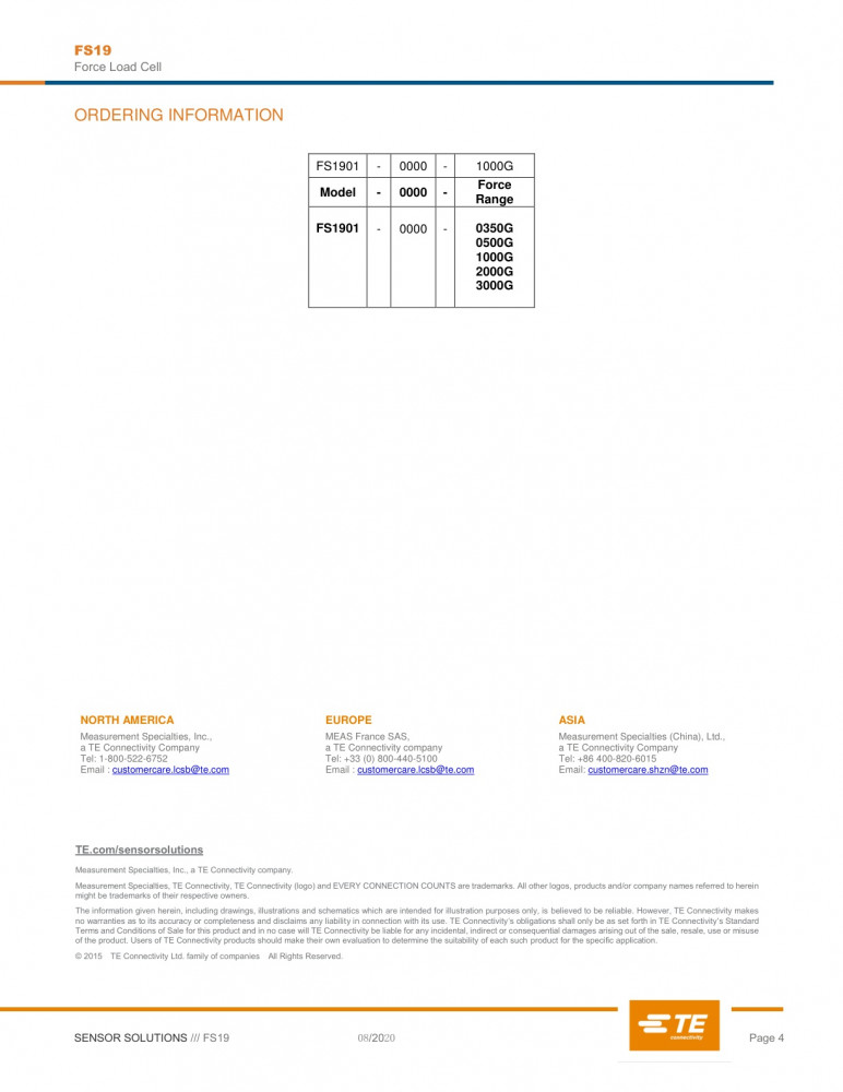 FS1901 datasheet page 4