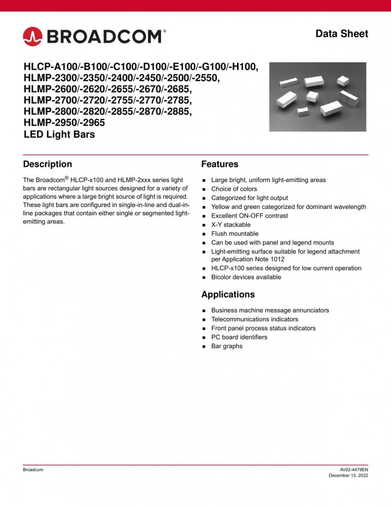 HLMP-2965 document page 1