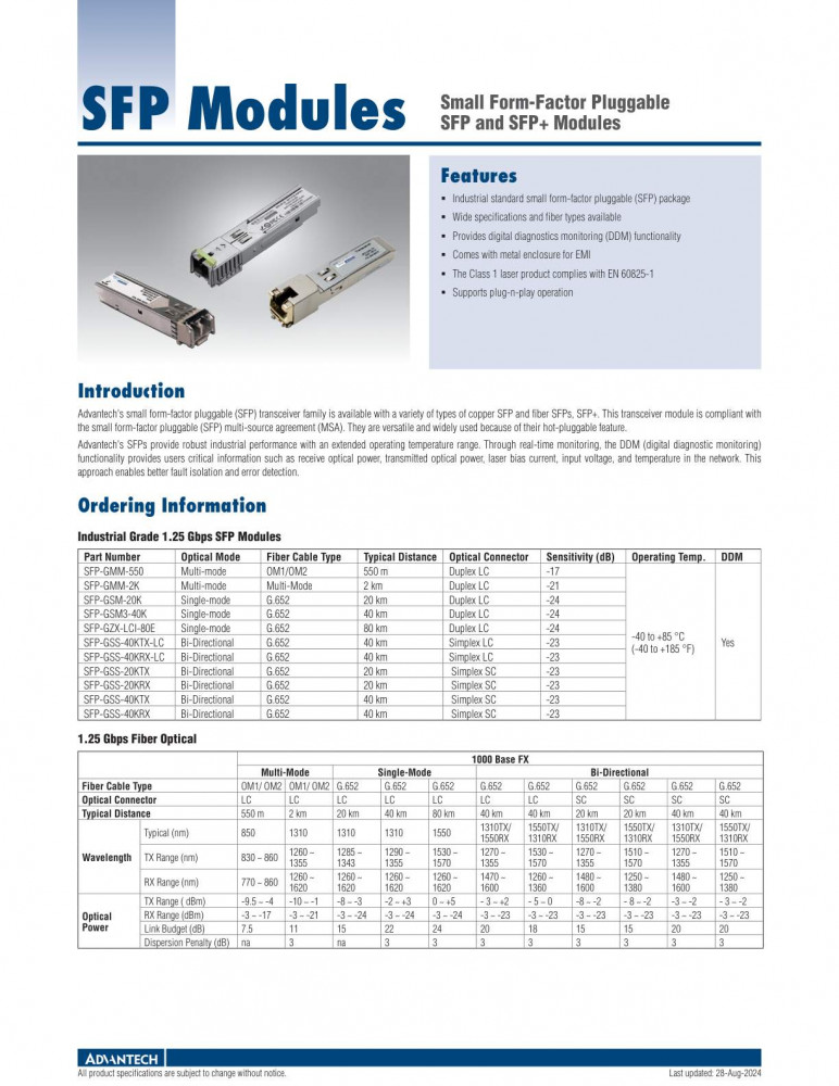 Product technical document page 1