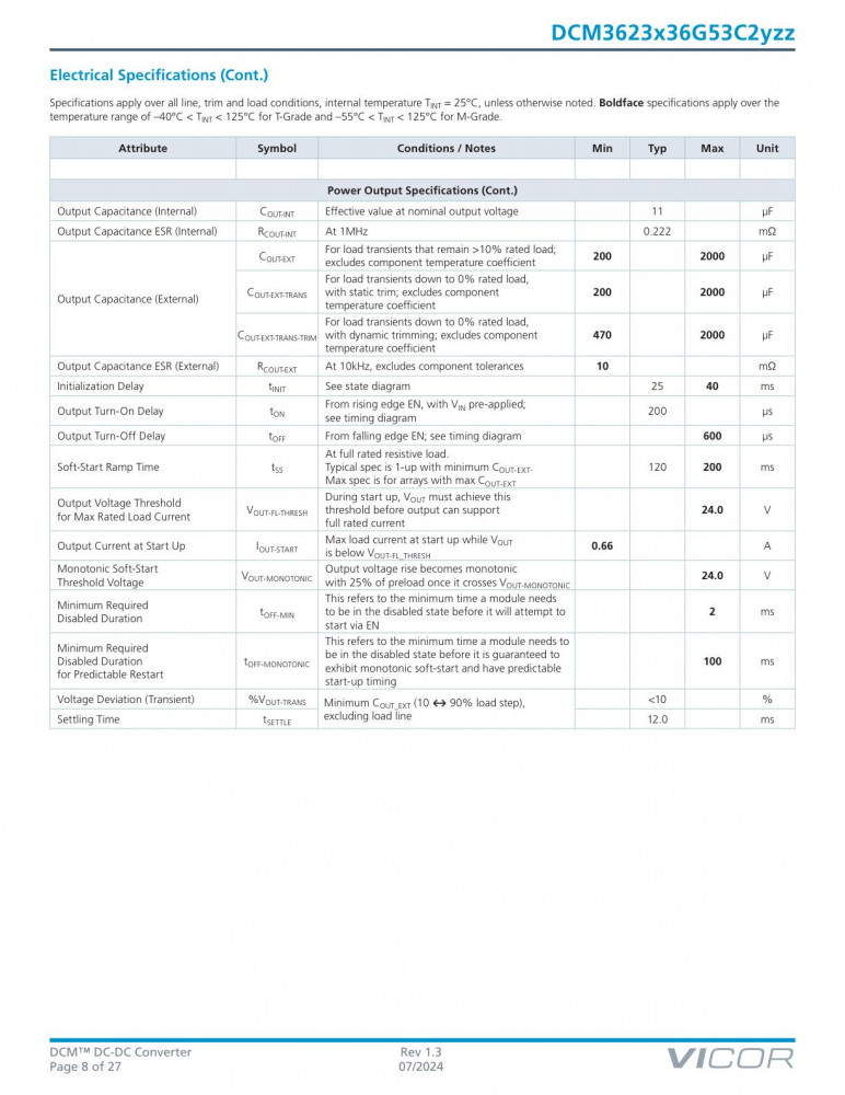 DCM3623T36G53C2T00 technical document, page 8