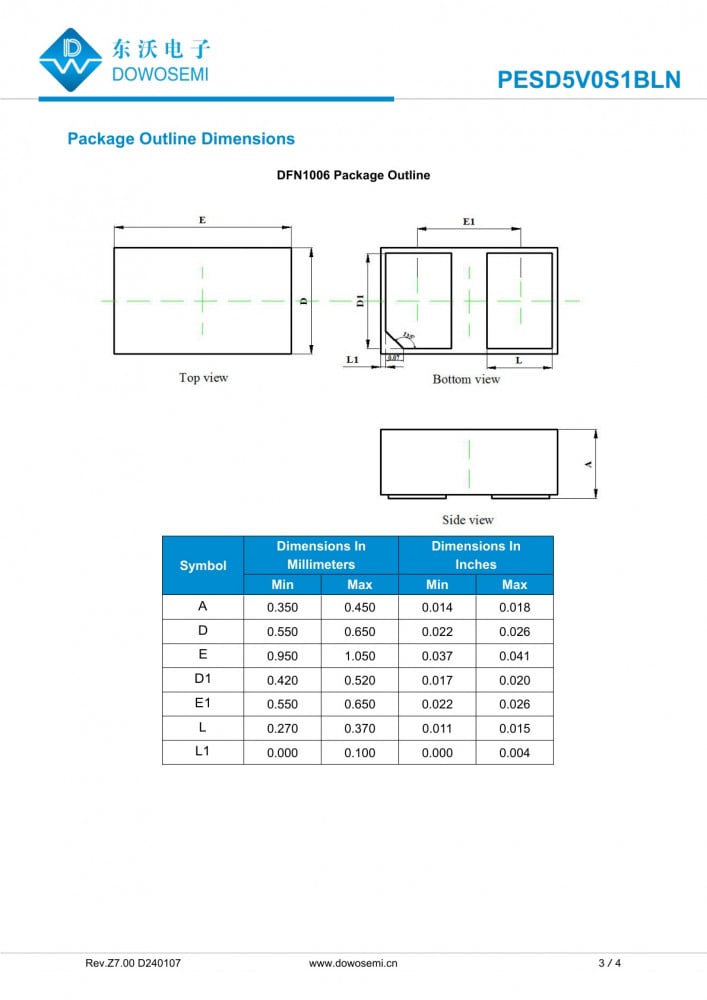 PESD5V0S1BLN-DW datasheet page 3
