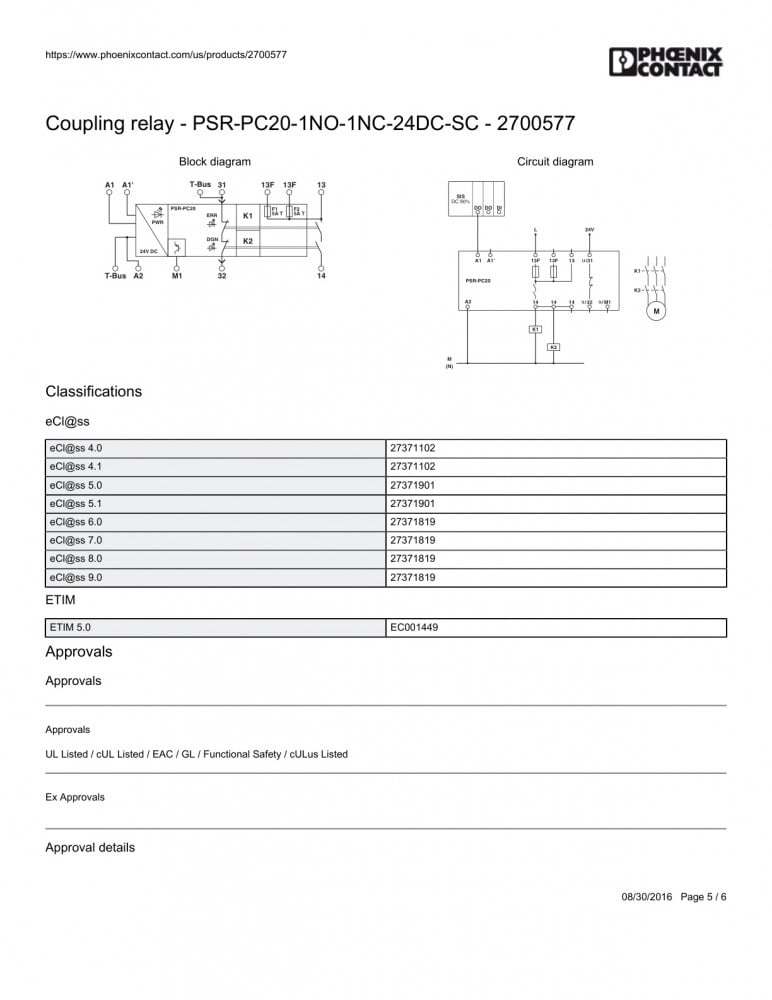 Phoenix Contact 2700577 technical document page 5