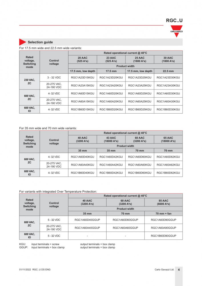 RGC solid-state contactor technical document page 4