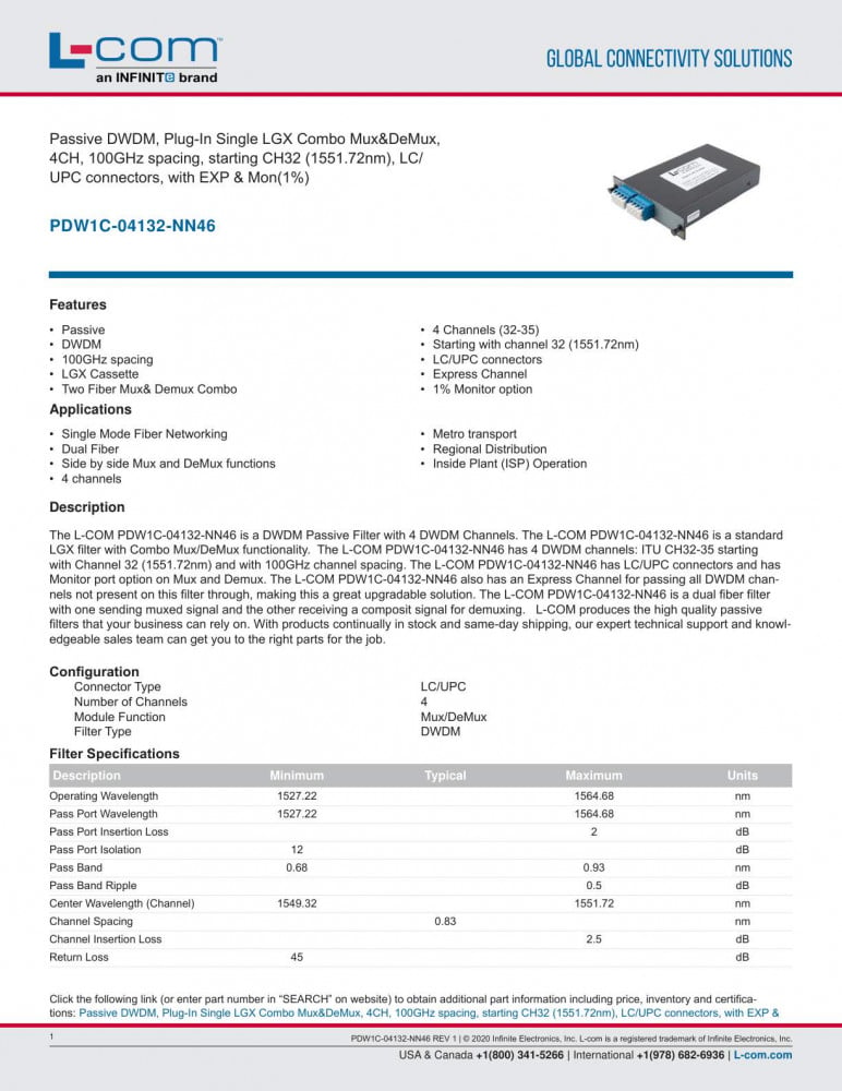 PDW1C-04132-NN46 datasheet page 1