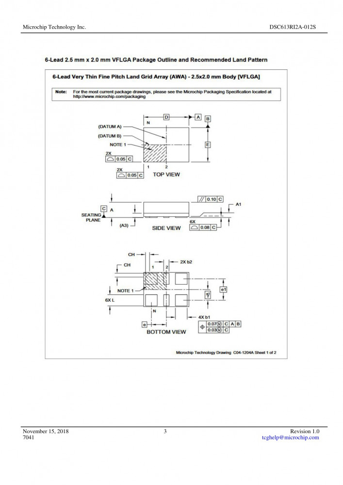 DSC613RI2A-012ST datasheet page 3
