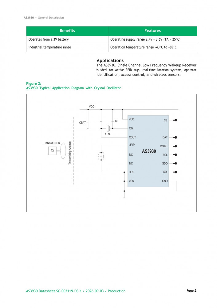 AS3930 datasheet page 3