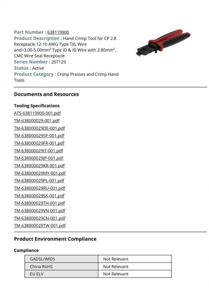 638119900 tooling document preview, page 1