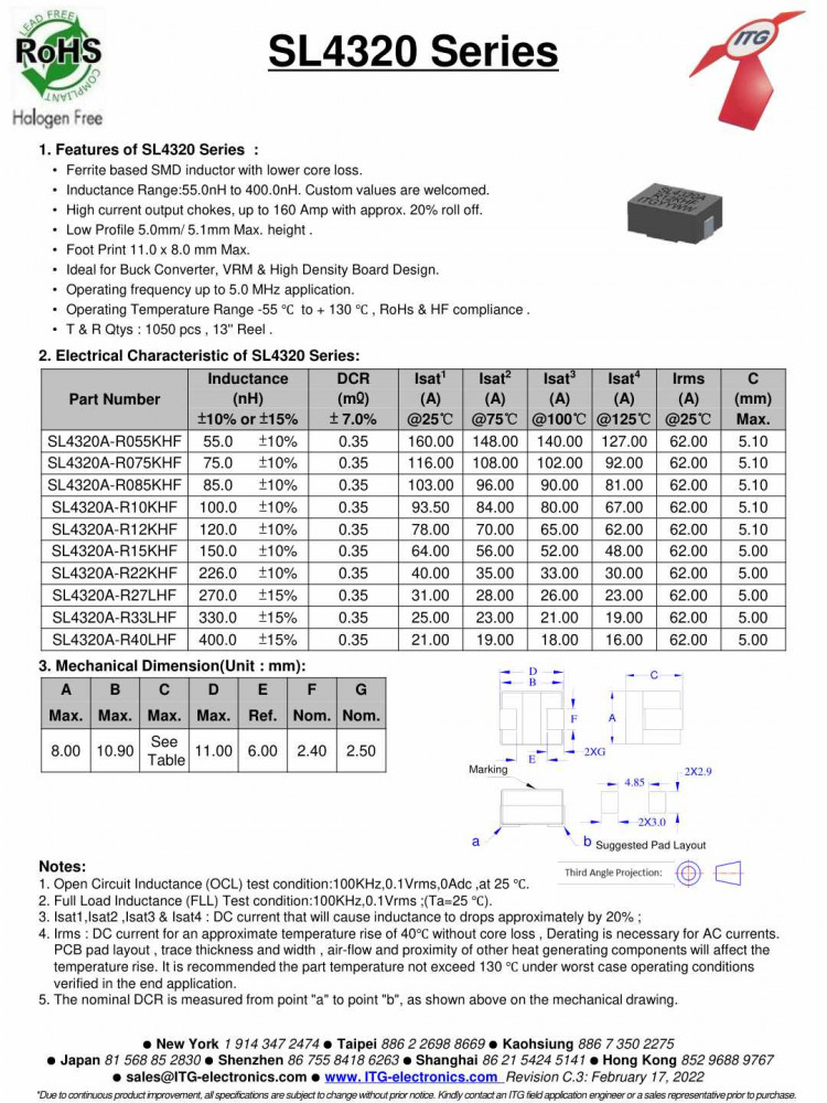 SL4320 technical document page 1