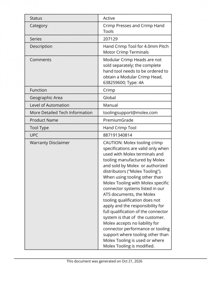 Product documentation image 2 for Molex 638259600