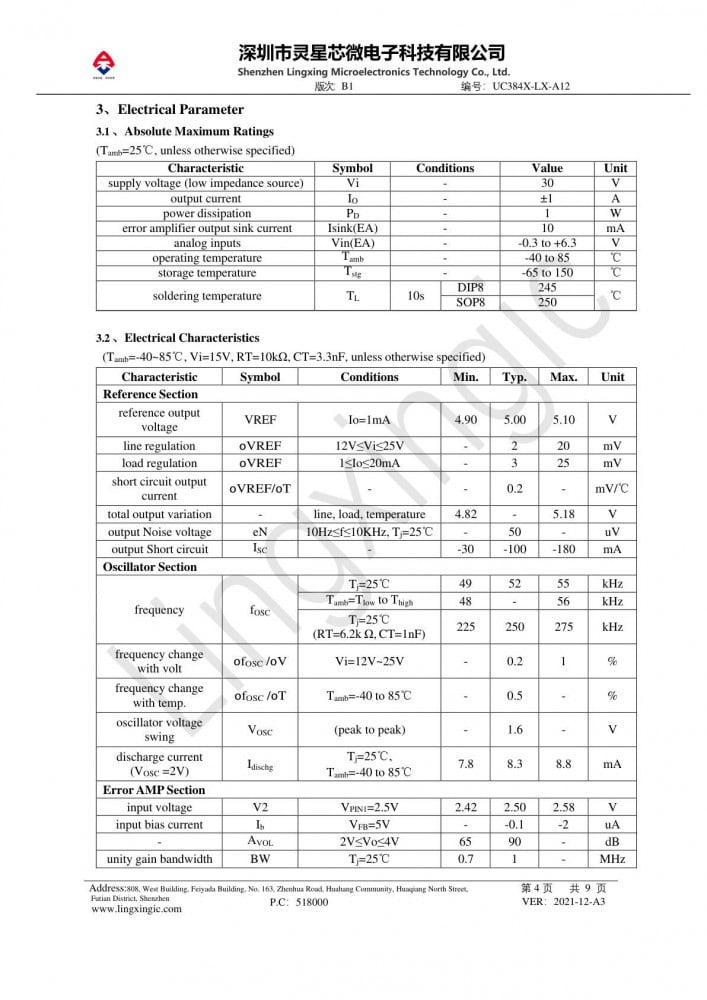 UC3845BD(LX) datasheet page 4