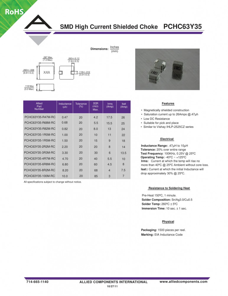 PCHC63Y35-R47M-RC product documentation image