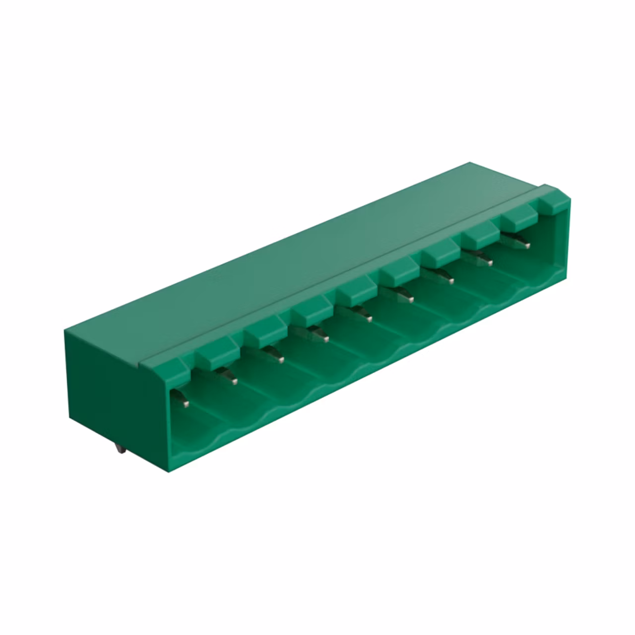 5.08mm Pitch Eurostyle Right-Angle PCB Header, Green Housing, 9 Circuits for sale
