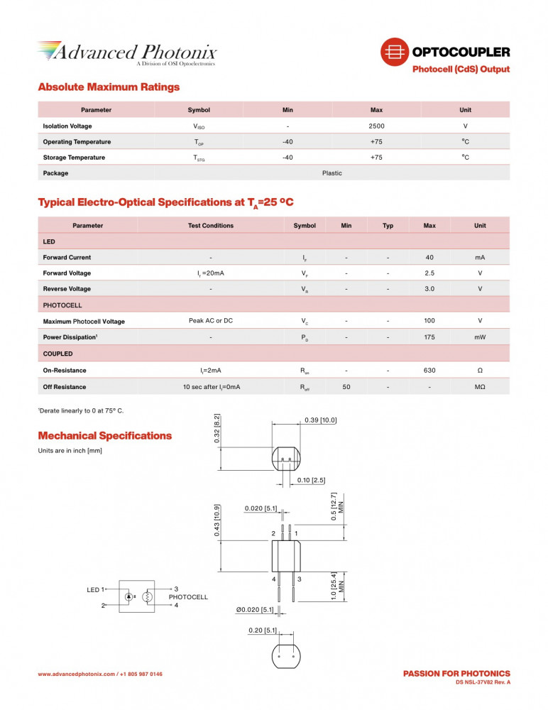 NSL-37V82 technical document page 2