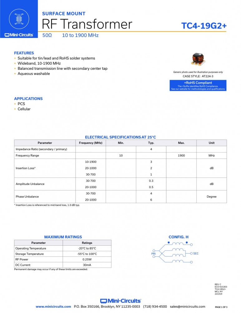TC4-19G2+ technical document page 1