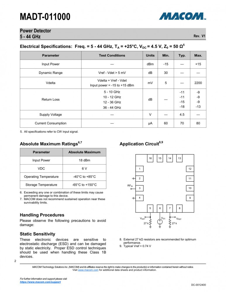 MADT-011000 technical document page 2